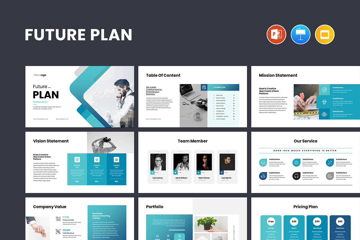 Future Plan PowerPoint Template, a Presentation Template by CreativeSlides