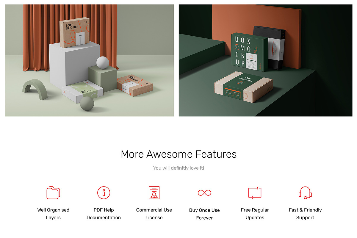Box Mockup Bundle - Mailing Box Mockup