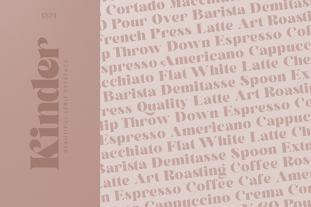 Kinder Font, a Serif Font by 1871 Project