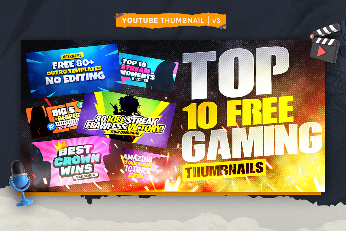 Gaming Youtube Thumbnails Pack 3 | Creative Market