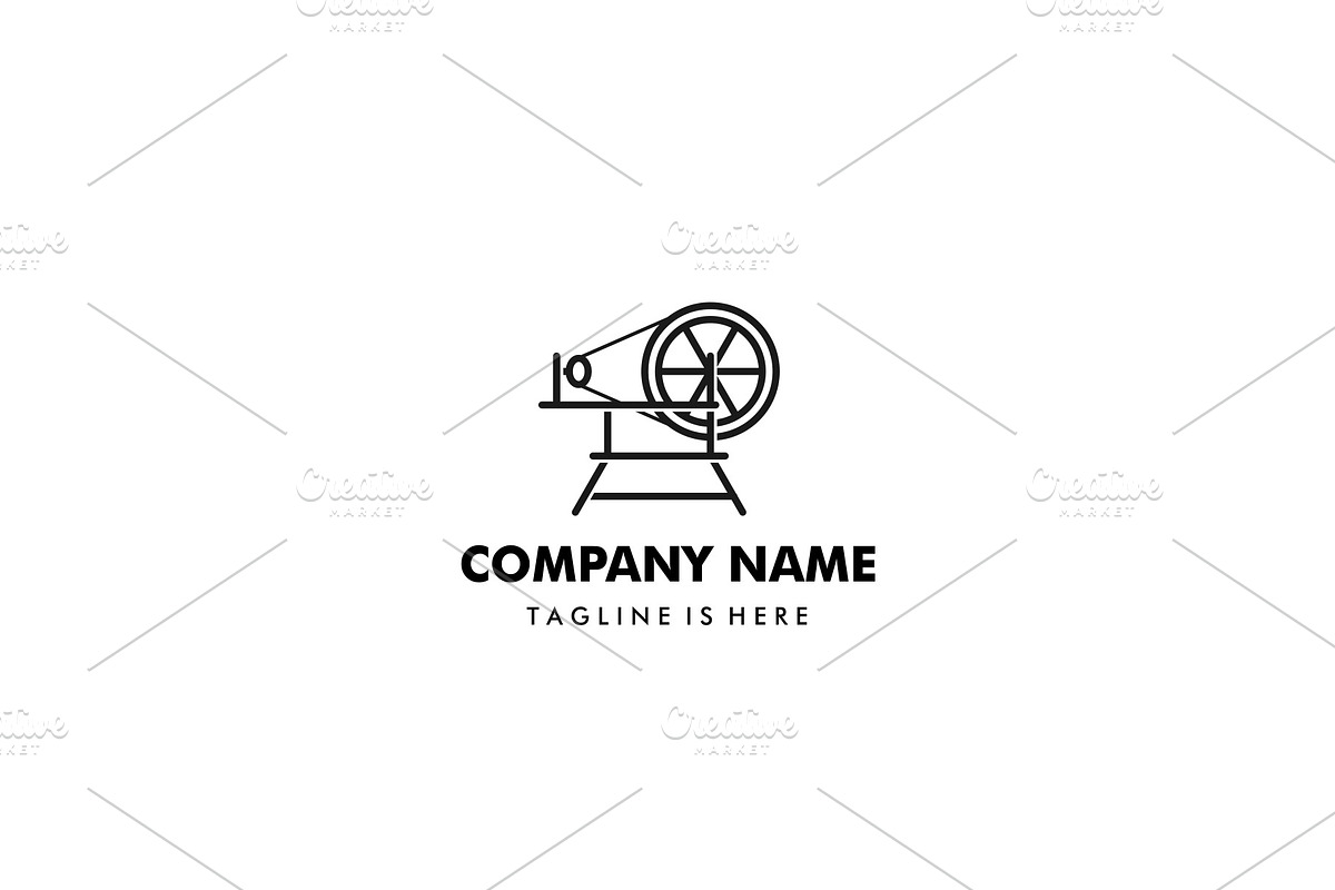 spindle mill loom weaving logo, a Branding & Logo Template by VSTRD ...