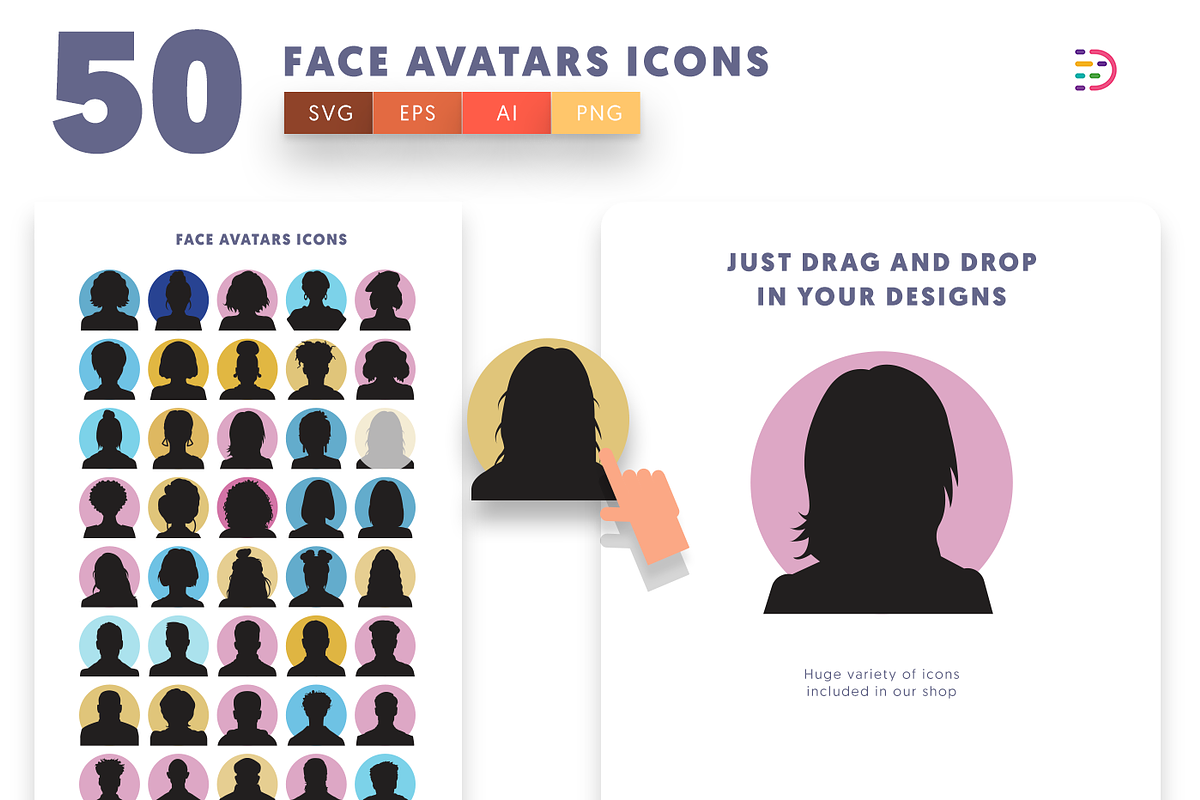 Face Avatars Icons | Download SVG, PNG, EPS Icons