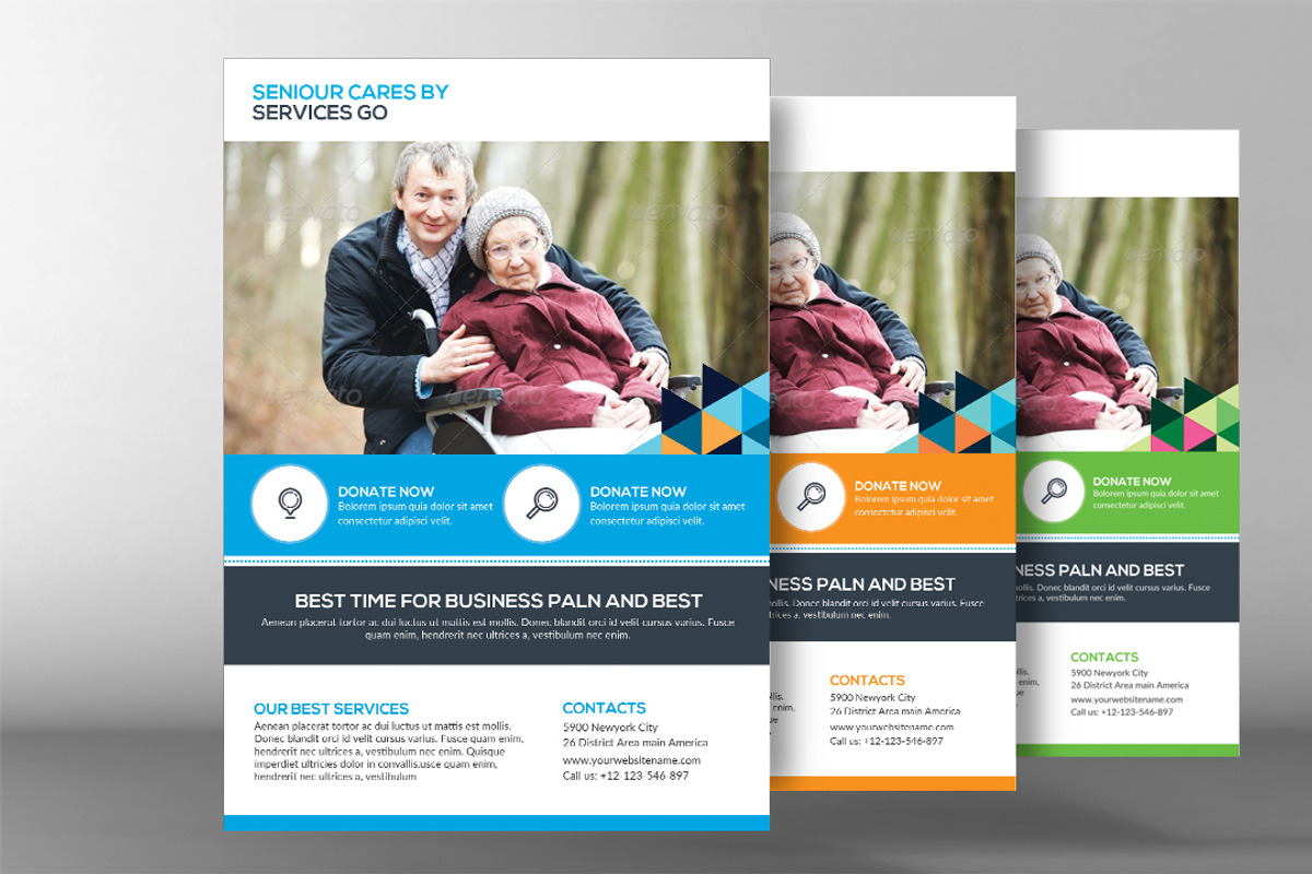 Senior Care Flyer Template, a Flyer Template by graphicforest