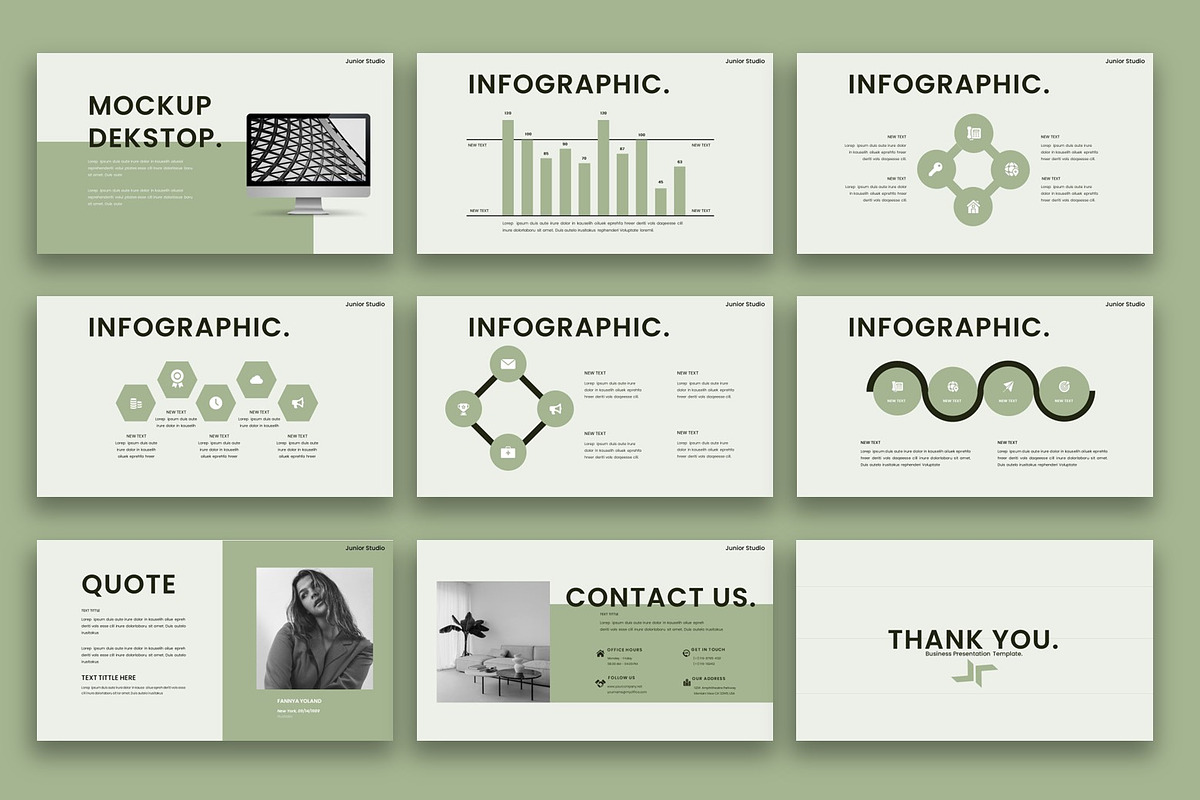 Junior - PowerPoint Template, a Presentation Template by kreatifreya
