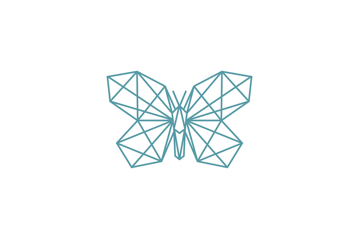 geometric butterfly logo, a Branding & Logo Template by ZHR Creative