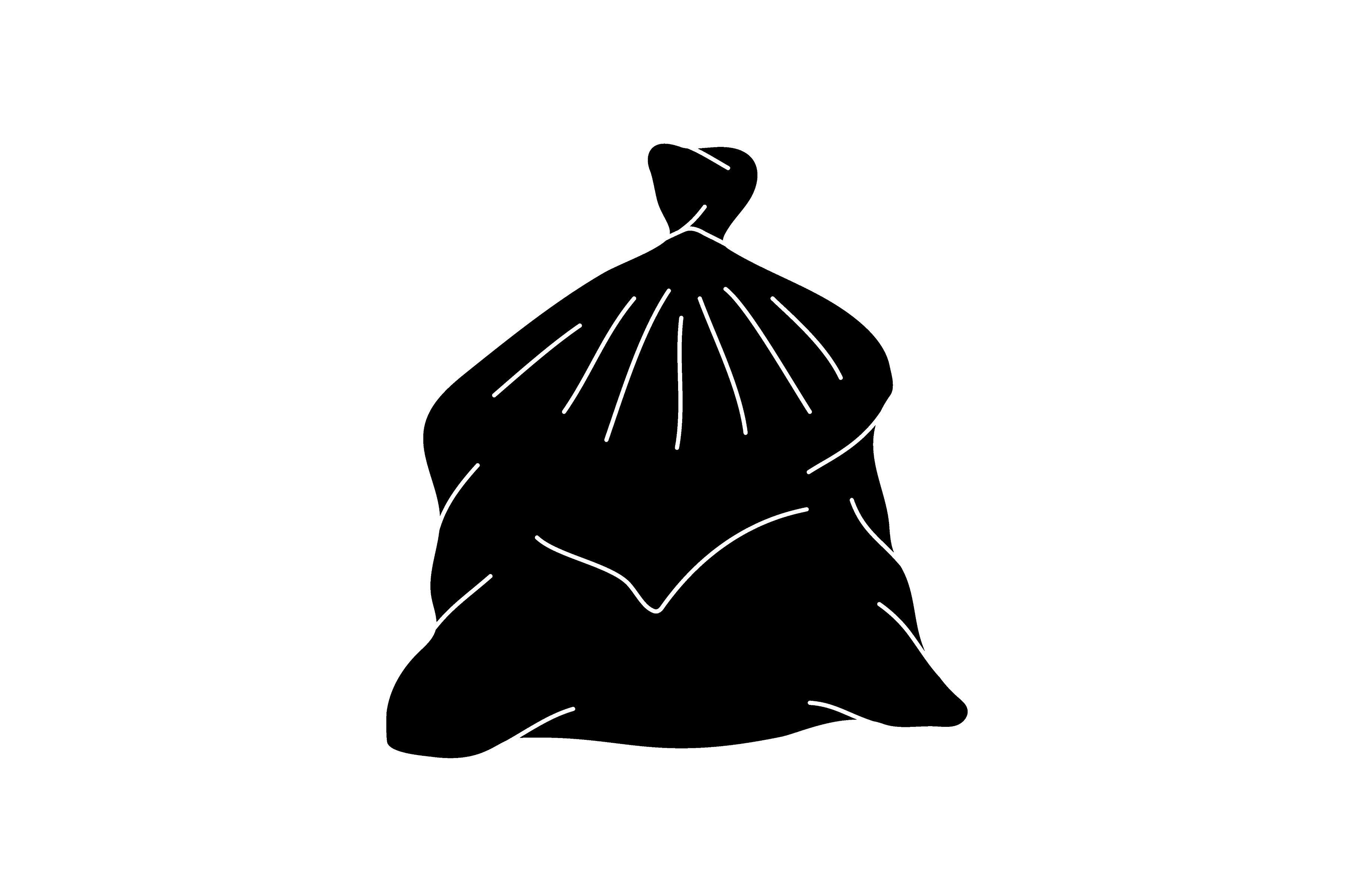 Big black plastic bag with wastes | Graphic Objects ~ Creative Market
