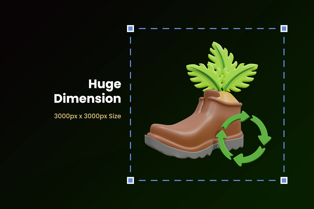 3D Go Green Icon, an Object 3D Model by SLAB! Design | Creative Market