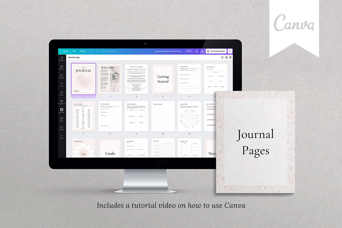 Journal Template Bundle for Canva