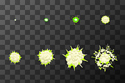 Sprite sheet for cartoon explosion | Graphic Objects ~ Creative Market
