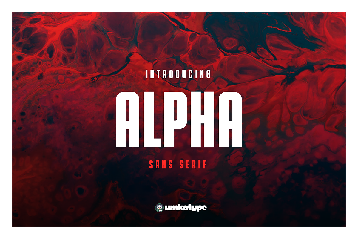 Alpha Modern Display Font, a Sans Serif Font by alpercakici