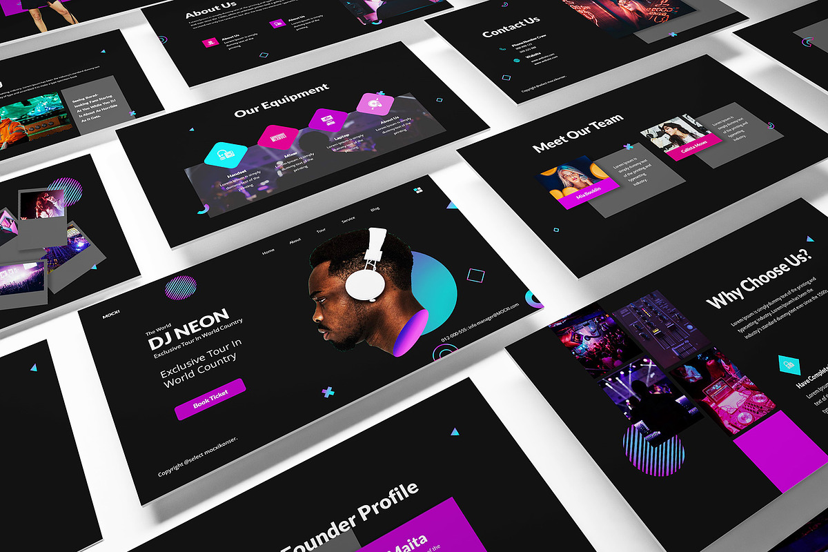 Dj Powerpoint Presentation Template, a Presentation Template by ...