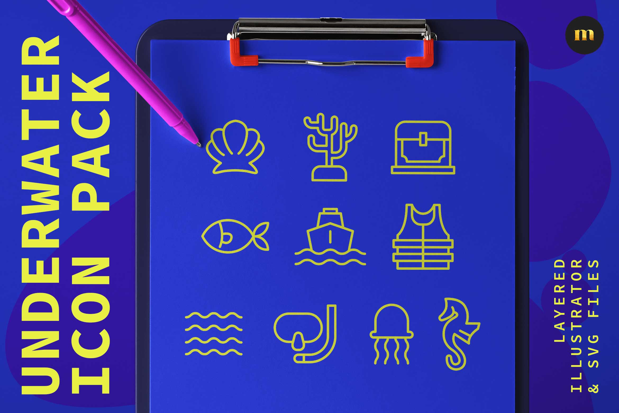 Underwater icon pack, an Icon by Milktoast | Creative Market