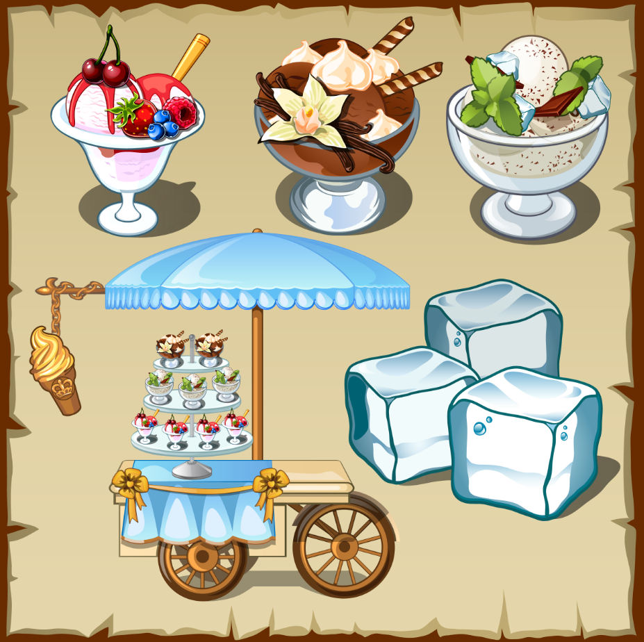 Ice cream decorated, an Illustration by KukaToonDesignStudio