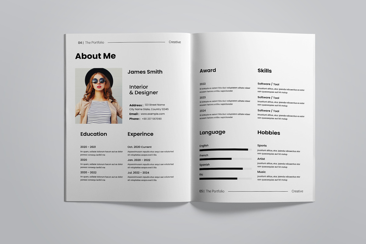 Clean Portfolio Template, a Templates & Theme by evgenystudio