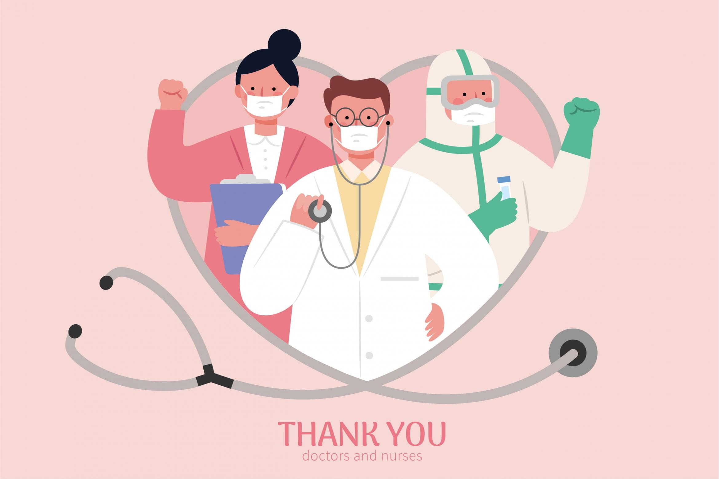 Thank you doctors and nurses, a Healthcare Illustration by TotallypicRF
