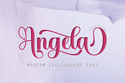 Angela, a Script Font by Deniz86