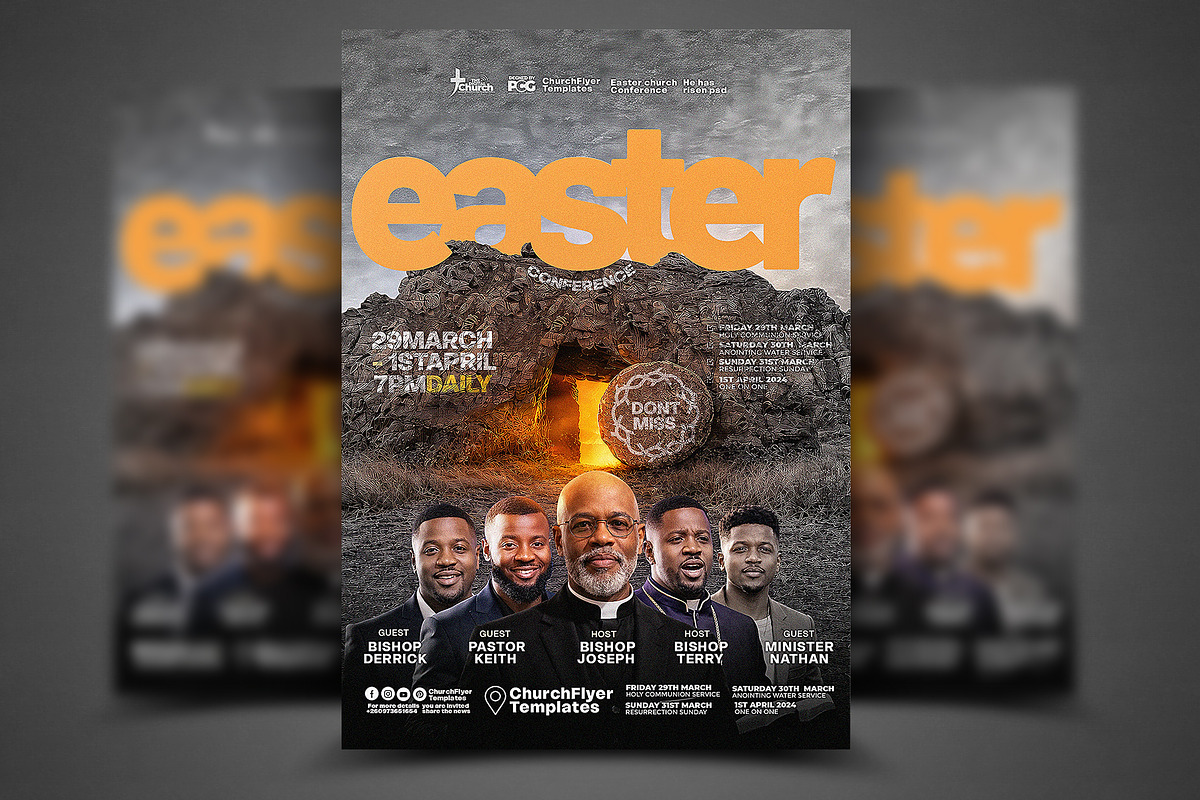 Easter Conference Flyer Psd
