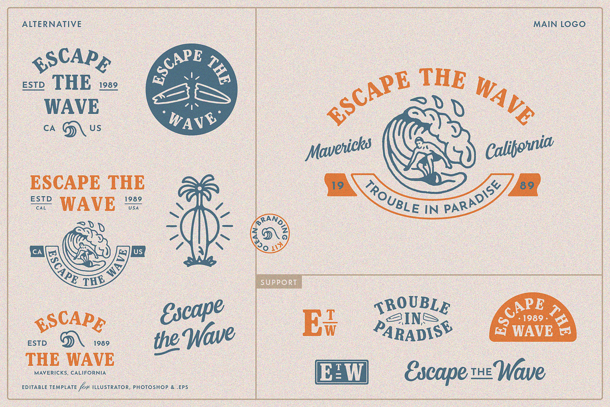 Ocean Branding Kit, a Branding & Logo Template by Refolve Design