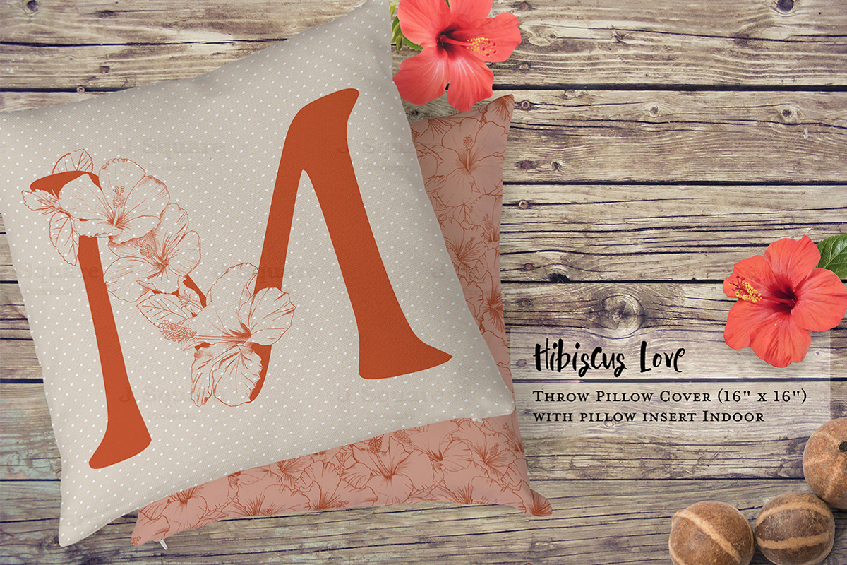 Hibiscus ClipArts & Alphabets, an Object Graphic by JSquarePresents