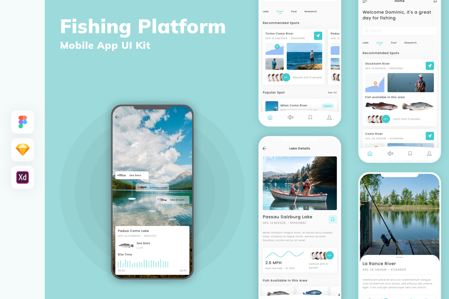 Fishing Platform Mobile App UI Kit, an UI Kit Template by uicube ...