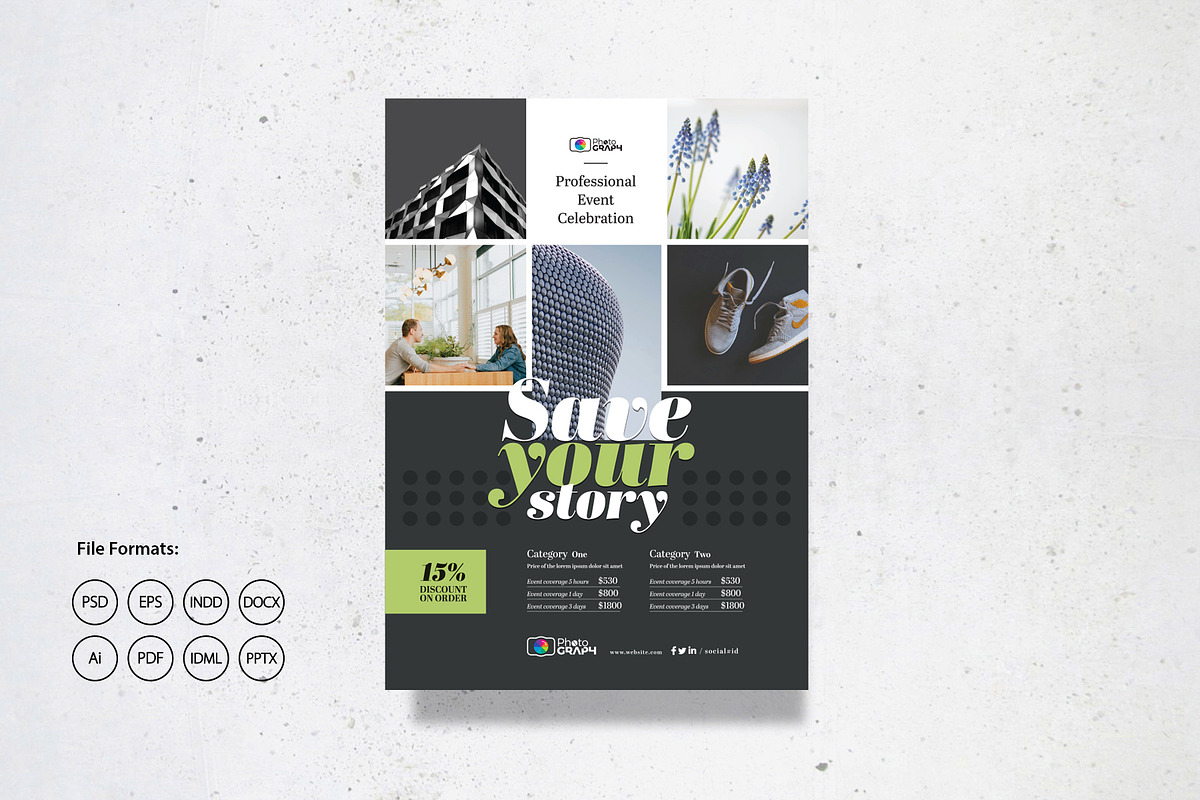 Minimal Portfolio Flyer, a Flyer Template by GoldenPixelStudio