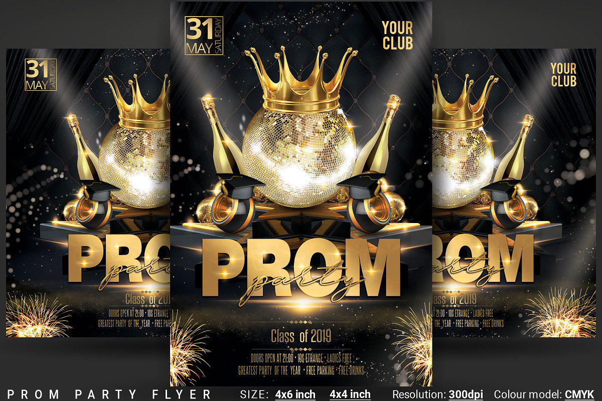 Prom Party Flyer, a Flyer Template by Artolus