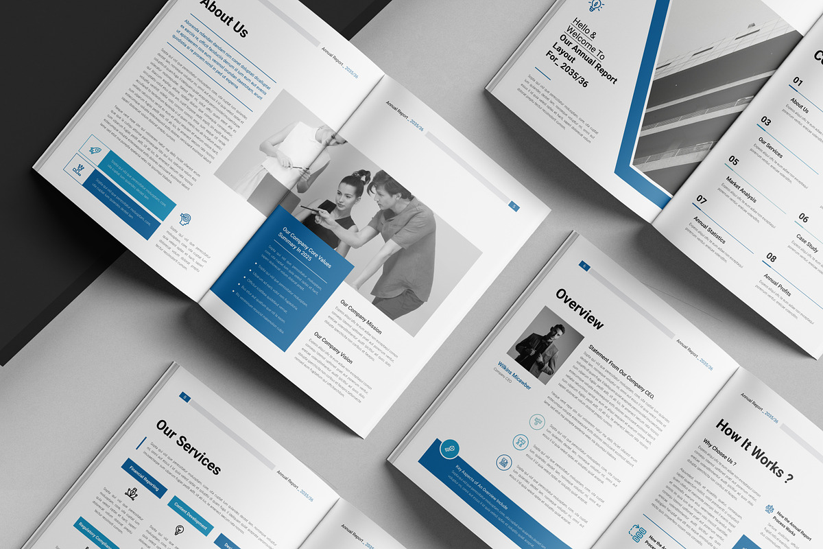 Annual Report Template, a Brochure Template by DesignCrest