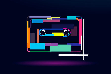 Film and cameras, movie retro icons, a Technology Illustration by ...