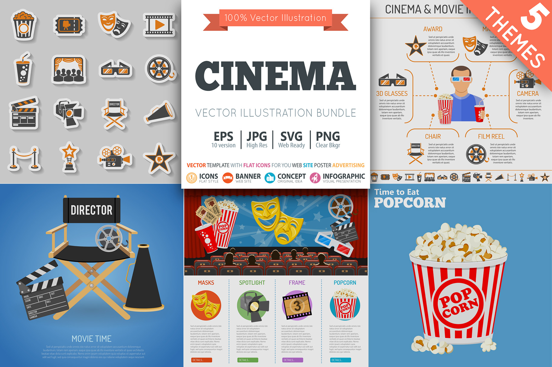 Cinema and Movie Themes, a Food Illustration by TAlex