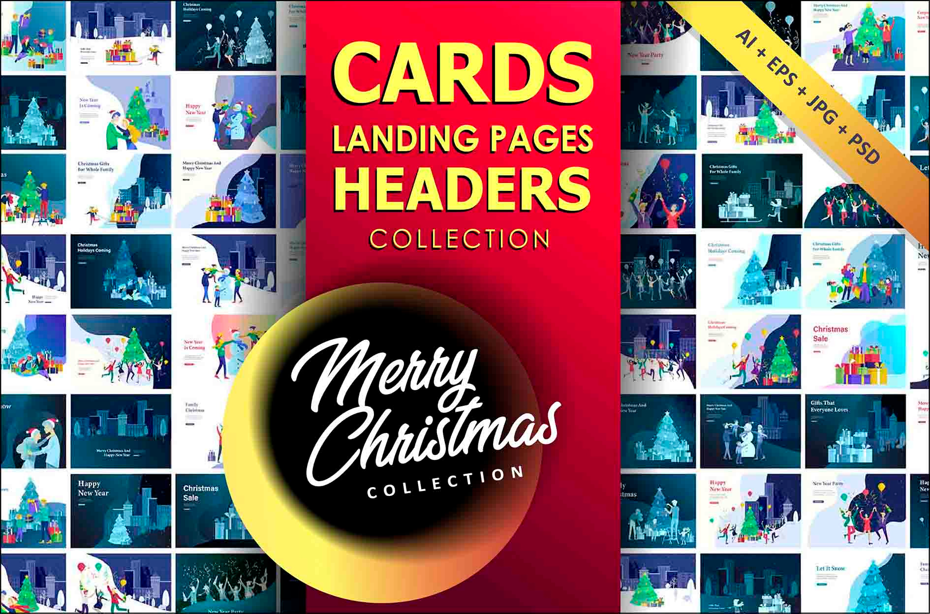 Greeting headers & cards Collection, a Templates & Theme by Merfin