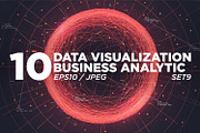 10 Data visualization background, a Technology Illustration by MaximGertsen