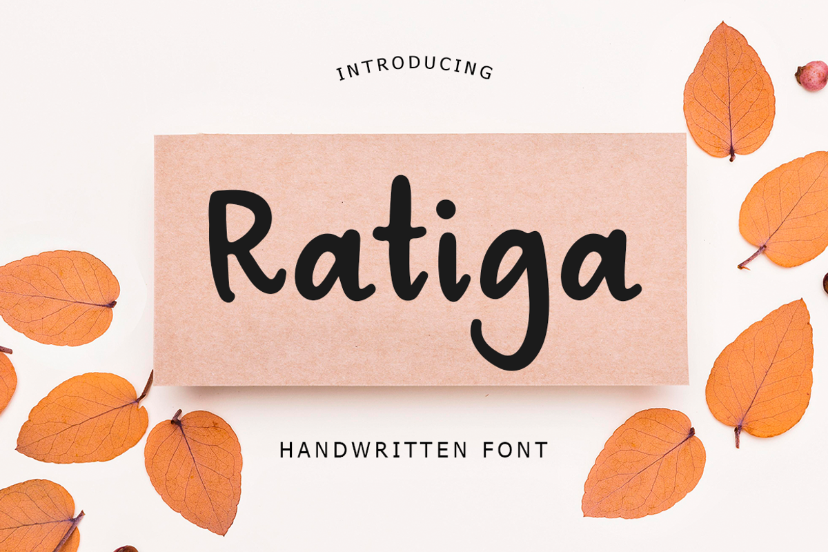 Ratiga Handwritten Font, a Script Font by Lythcreative