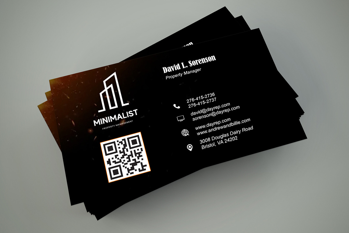 Personal Contact Card PSD Template