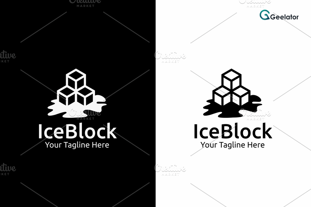 IceBlock Logo Template, a Branding & Logo Template by Geelator Studio