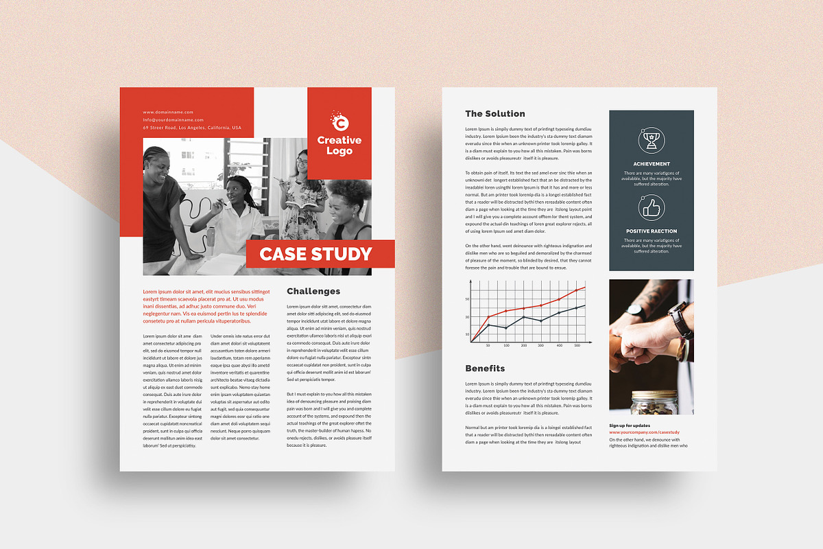 Case Study Template/Flyer | Creative Market
