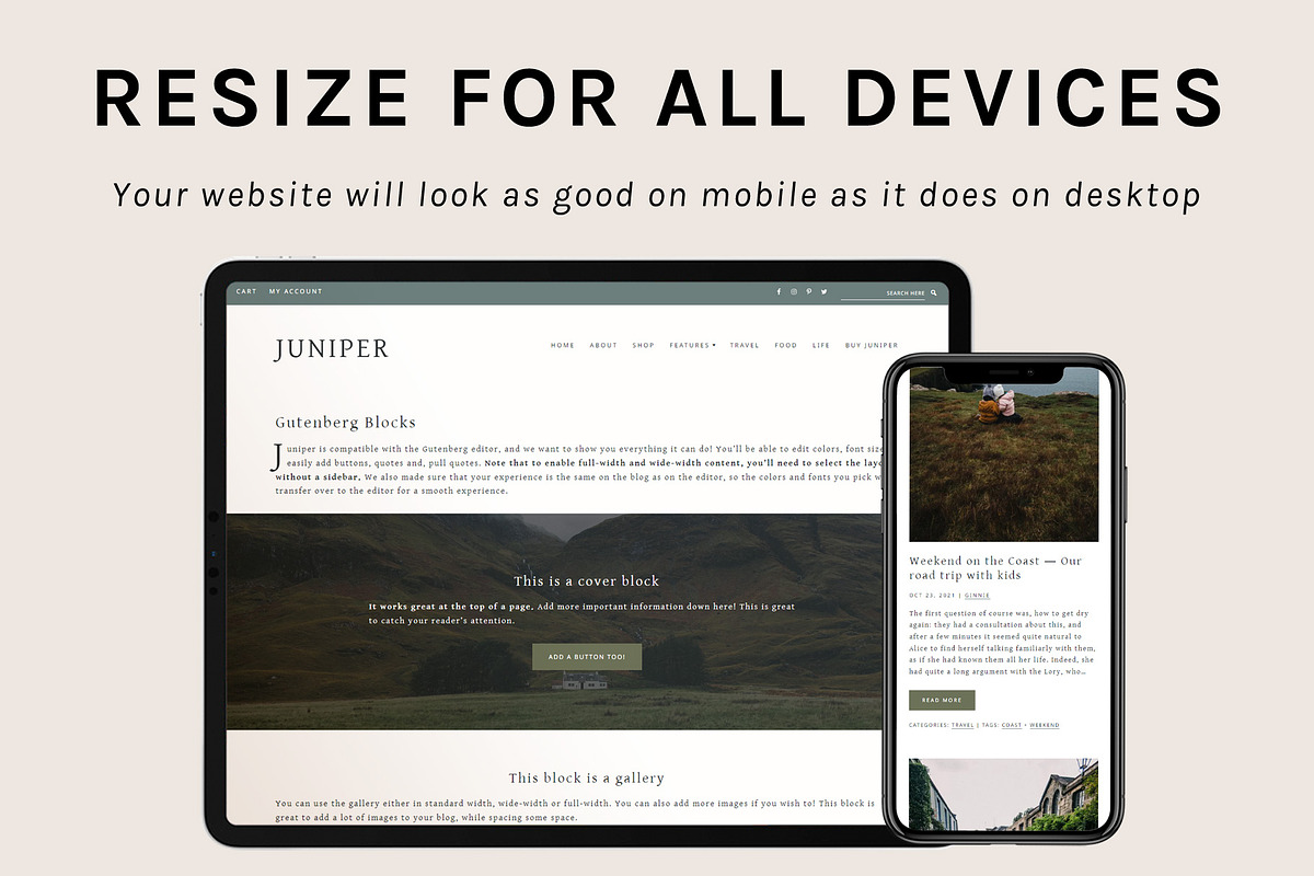 Juniper Theme • Genesis Child Theme, a WordPress Template by Code + Coconut