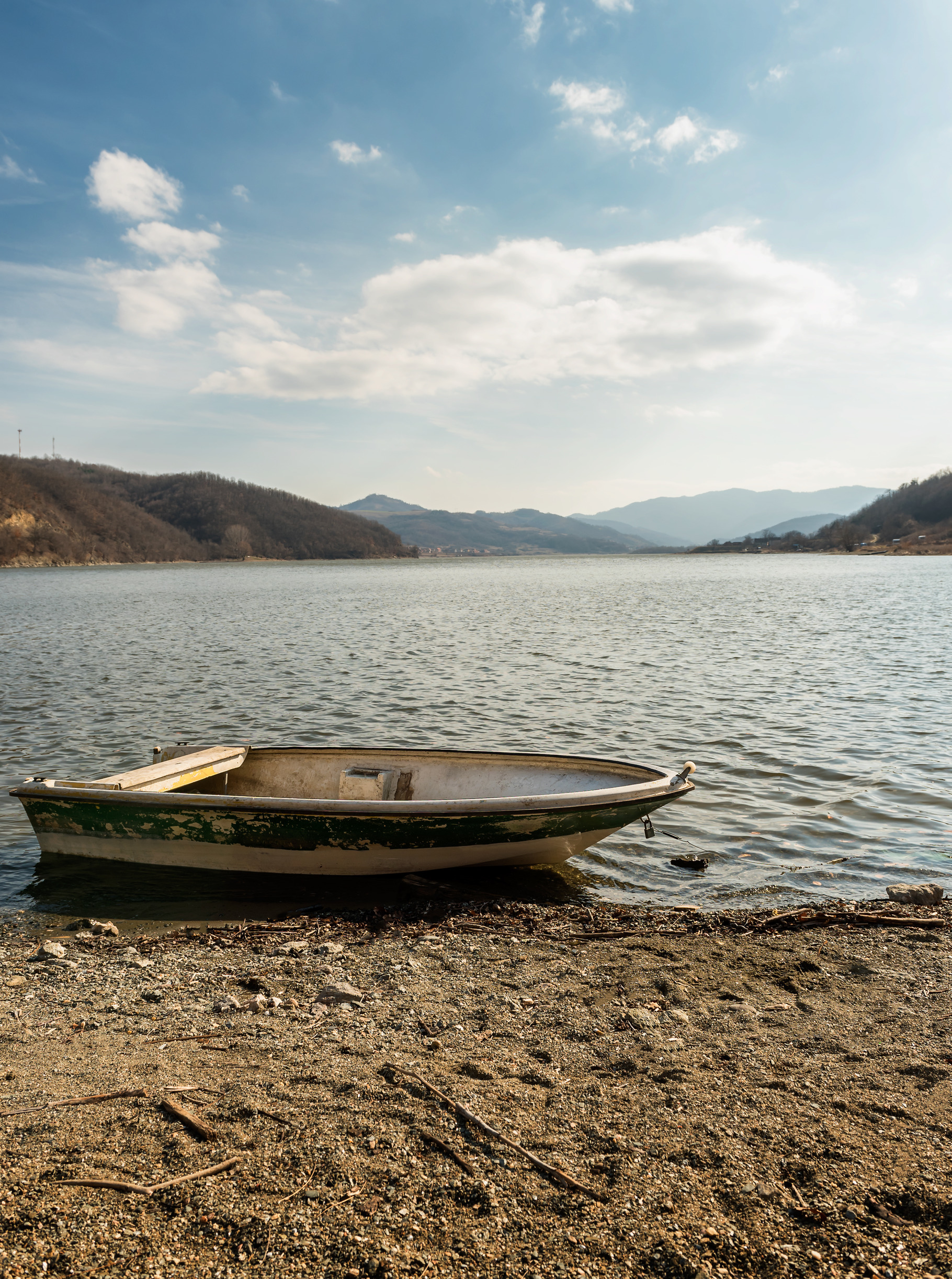 Fishing boat on lake featuring boat, lake, and water, a Nature Photo by ...