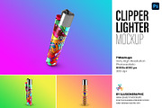 Clipper Lighter Mockup - 7 views, a Merchandise Mockup by Illusiongraphic