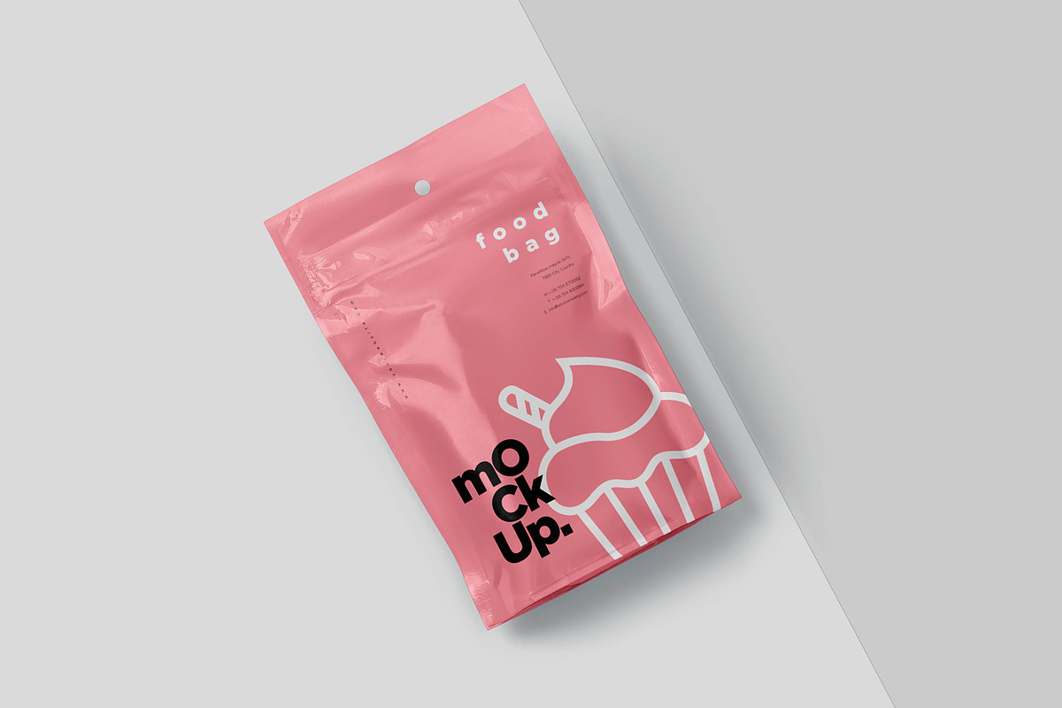 Foil Stand Up Packaging Pouch Mockup, a Packaging Mockup by GfxFoundry