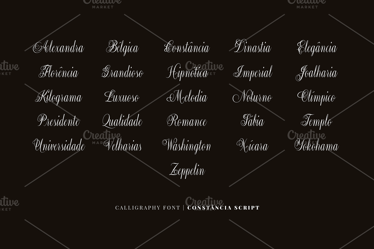 Constância Script Bold, a Script Font by vectalex