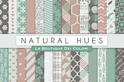 Natural Hues Digital Papers, a Pattern Graphic by La Boutique dei Colori