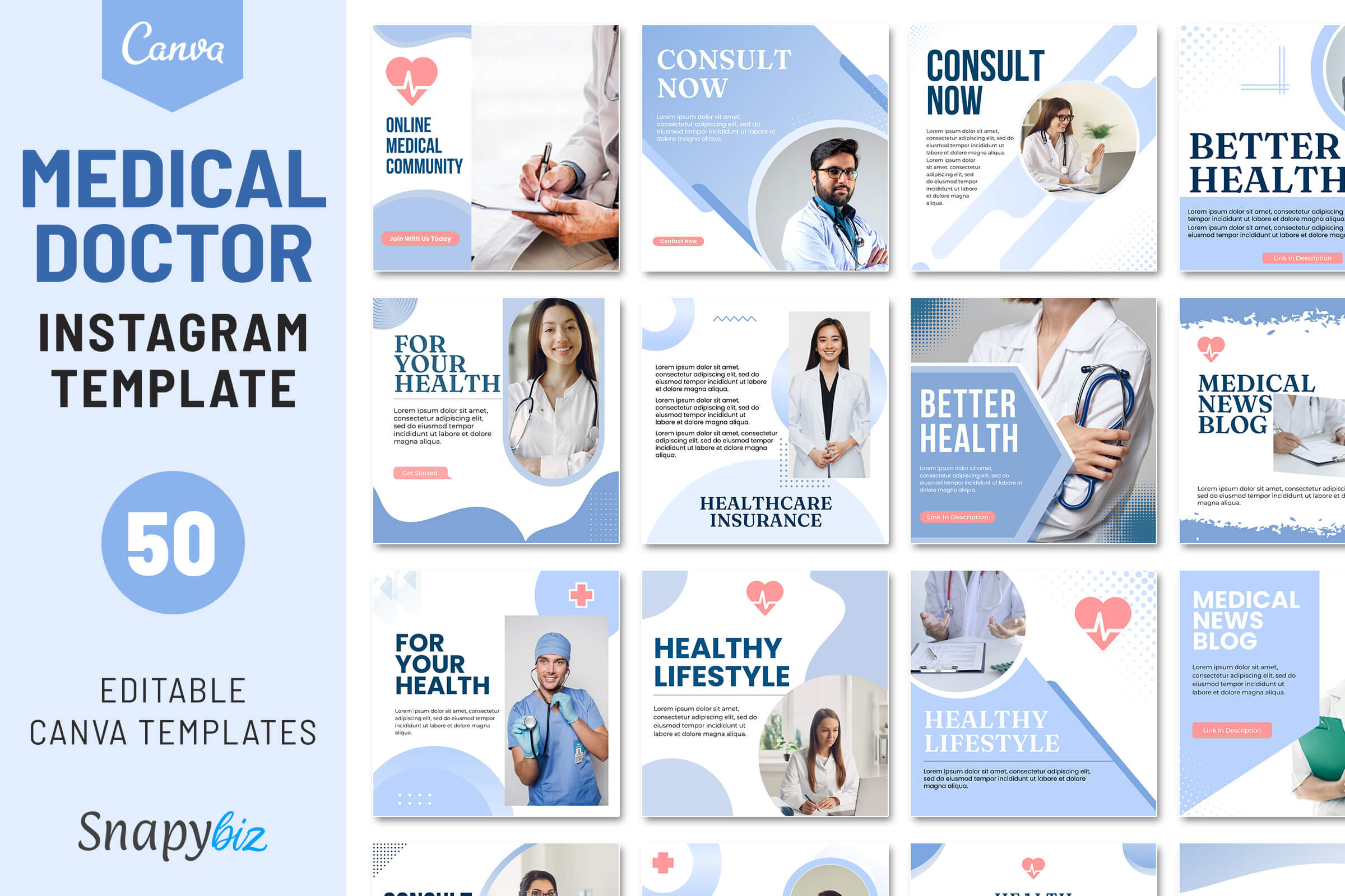 Medical Instagram Templates | Creative Market