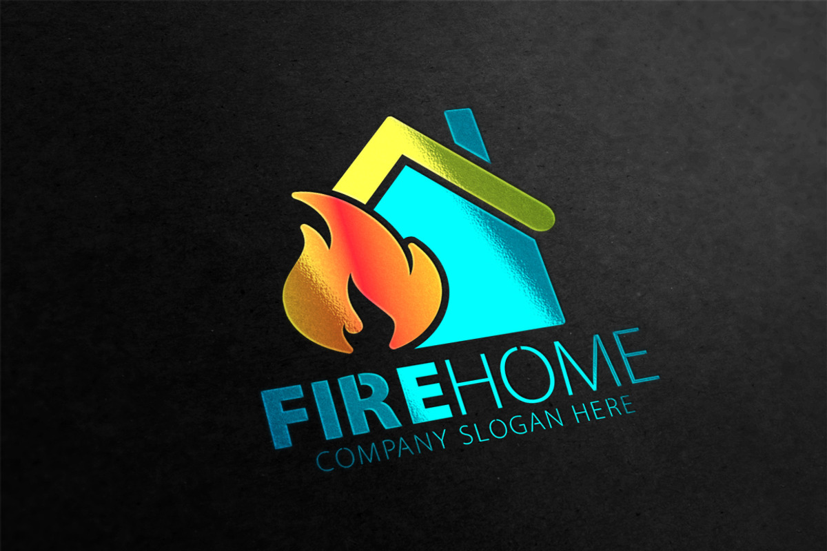 Fire Home Logo, a Branding & Logo Template by essegraphic