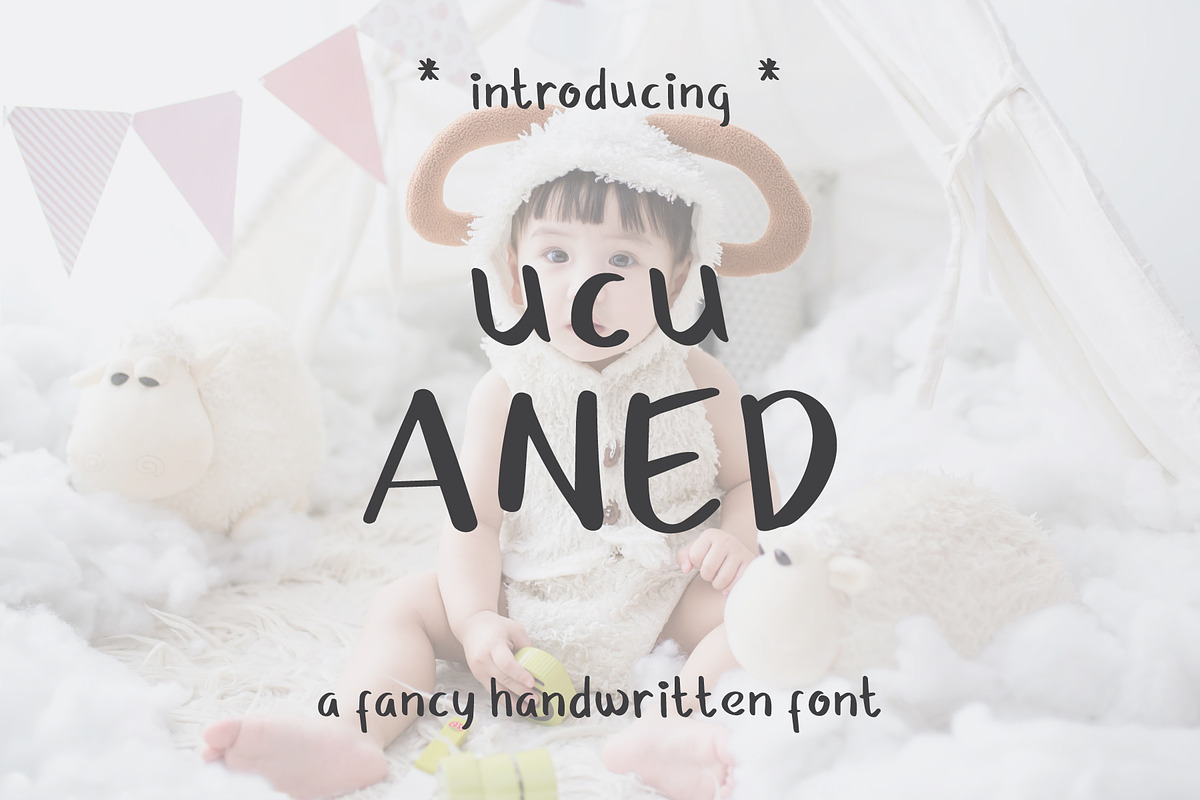 Ucu Aned a Fancy Handwriting Font, a Sans Serif Font by MuSan