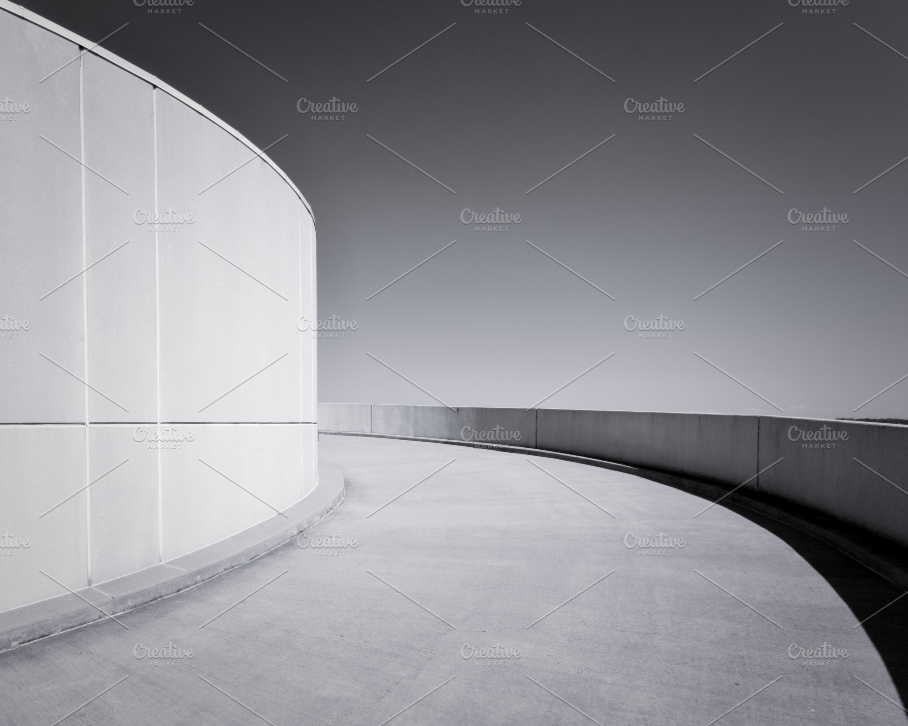 Curved Garage Building, an Architecture Photo by Lauri Novak Photography