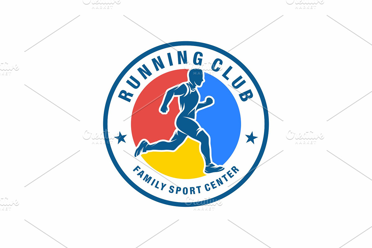 Running Club Emblem Logo Design, a Branding & Logo Template by swarnstudio