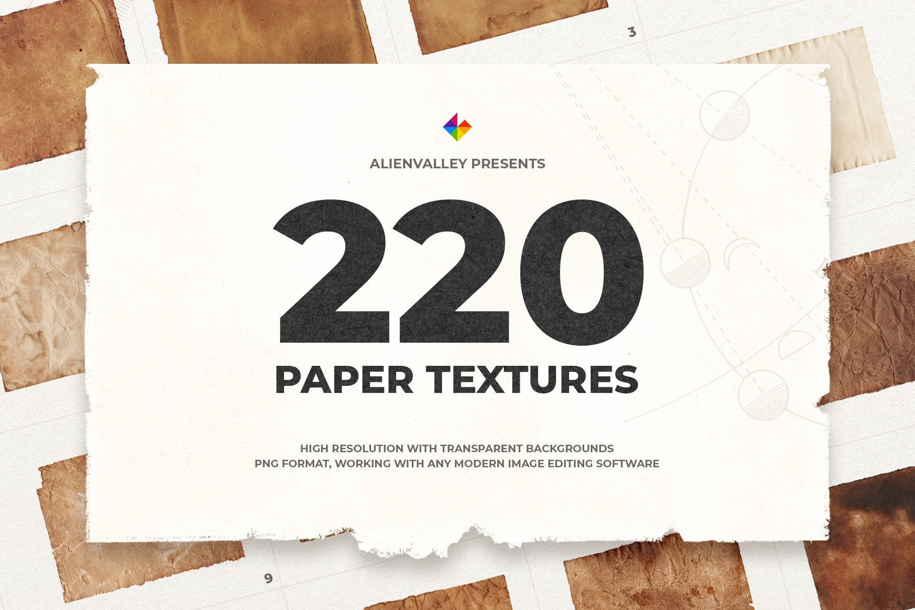 220 Unique Paper Textures, a Texture Graphic by AlienValley