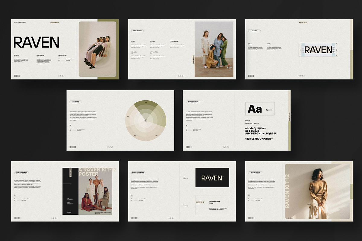 Raven | Brand Guidelines, a Presentation Template by GoldenPixelStudio