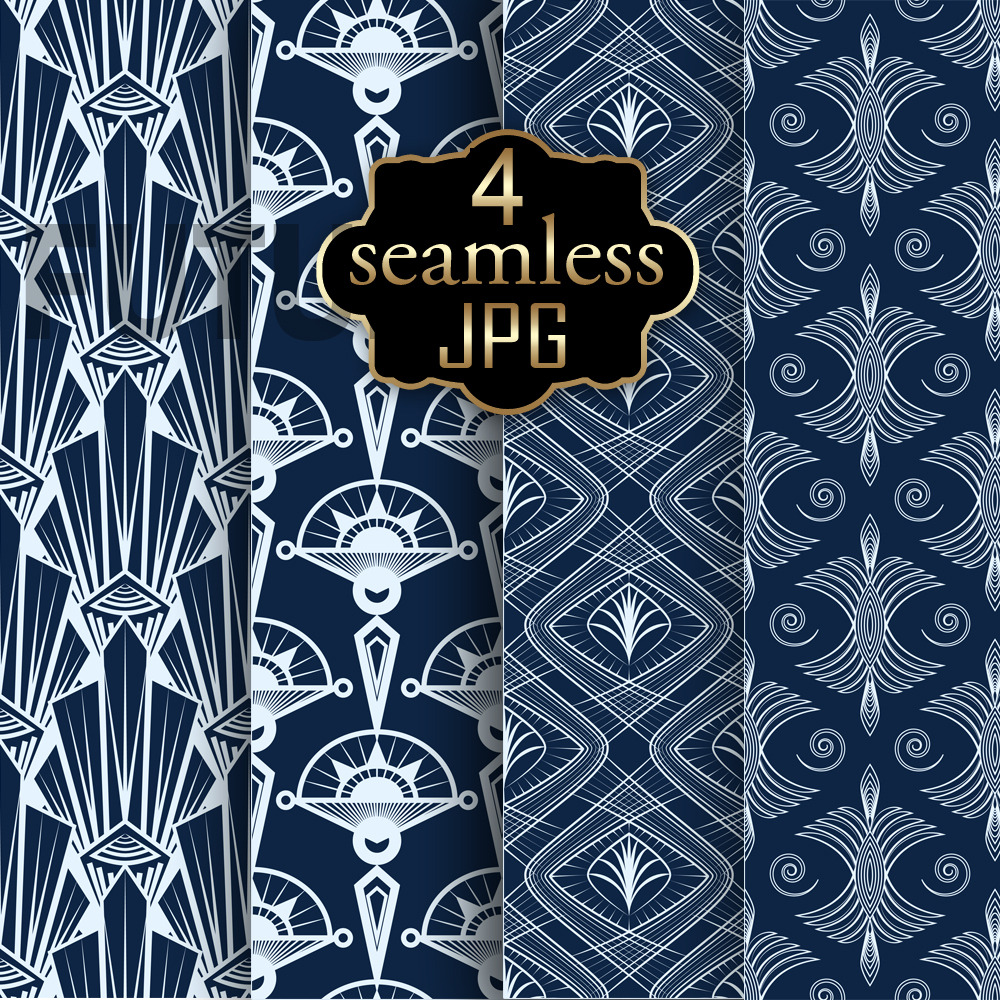 Digital set of blue paper., a Pattern Graphic by Futurel