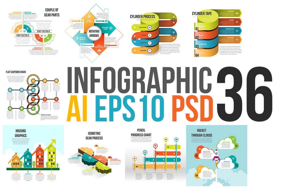 Infographic Set 36, a Templates & Theme by h.utomo